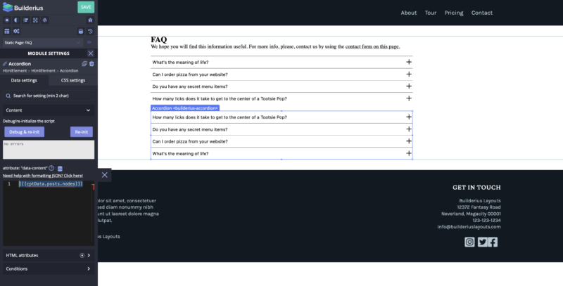 How to Create an FAQs Page Using Meta Box and Builderius (part 2) – Builderius